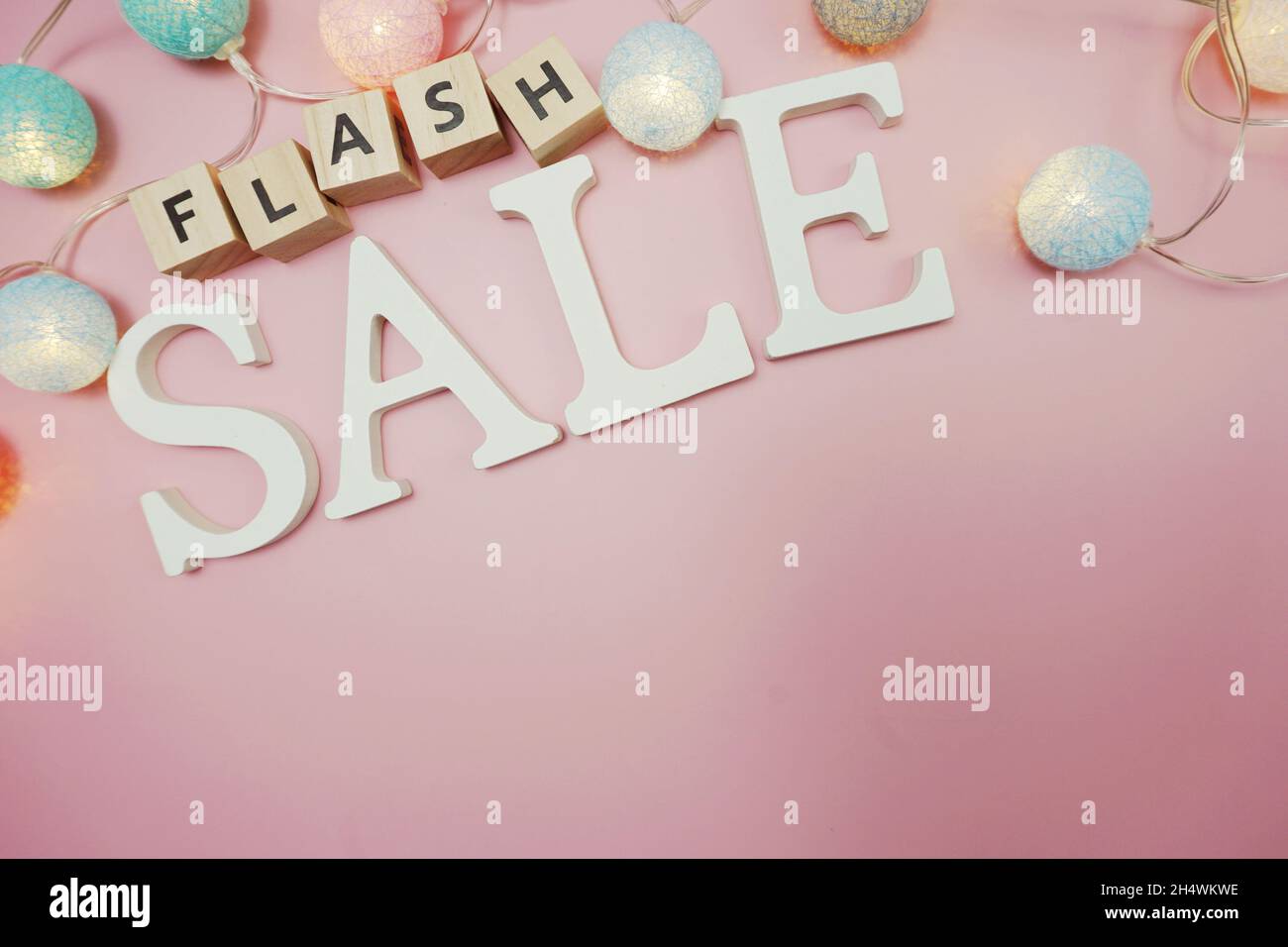 Flash Sale word alphabet letter on pink background Stock Photo - Alamy