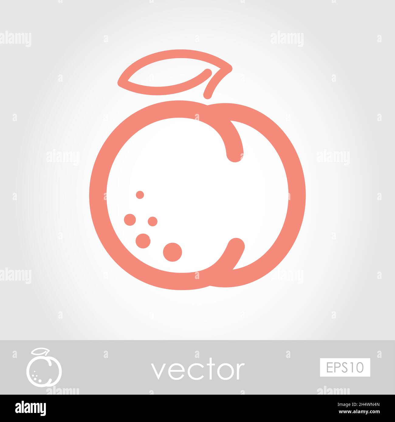 The modern vector peach icon, eps 10 Stock Vector Image & Art - Alamy