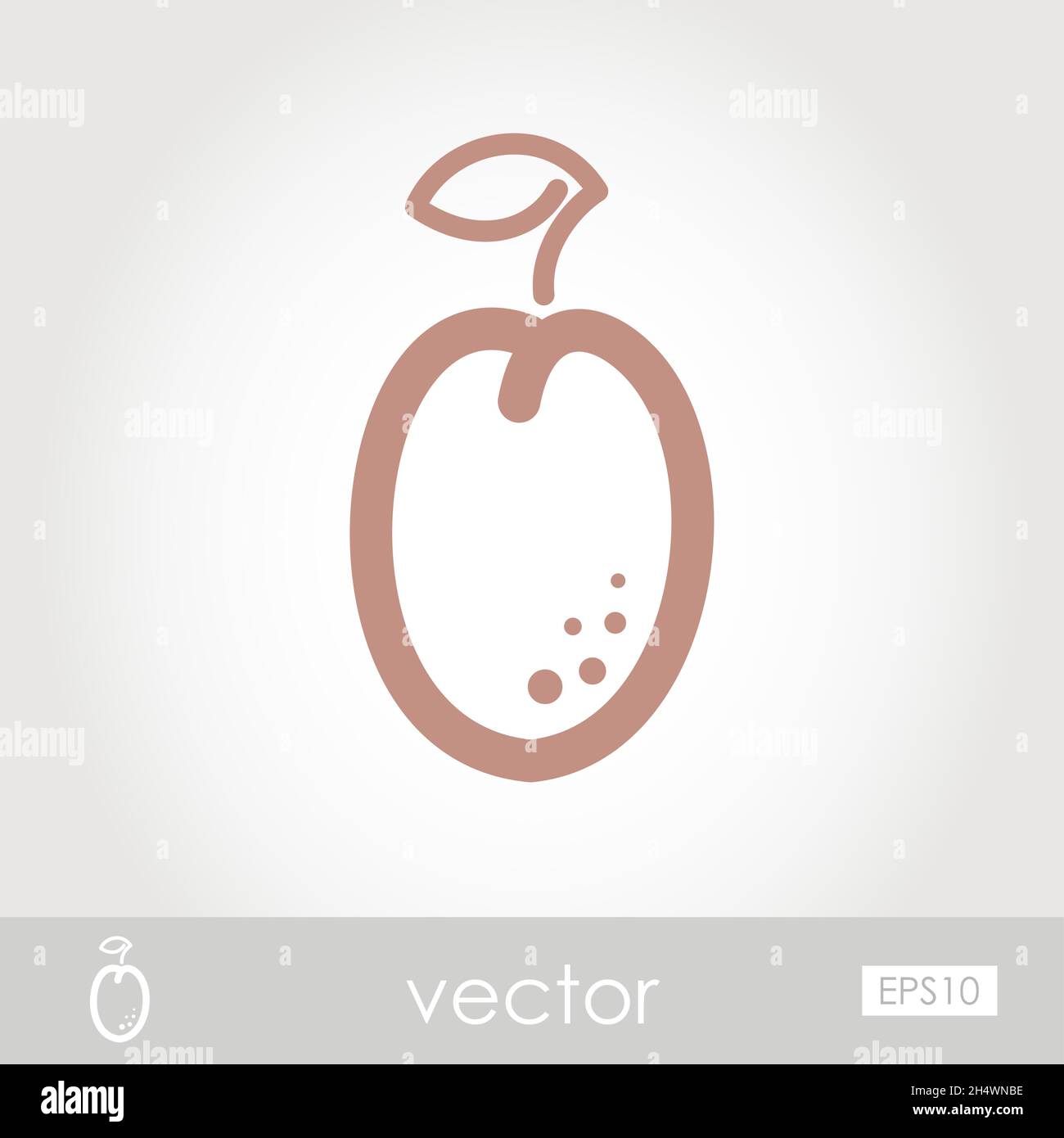 The modern vector plum icon, eps 10 Stock Vector Image & Art - Alamy