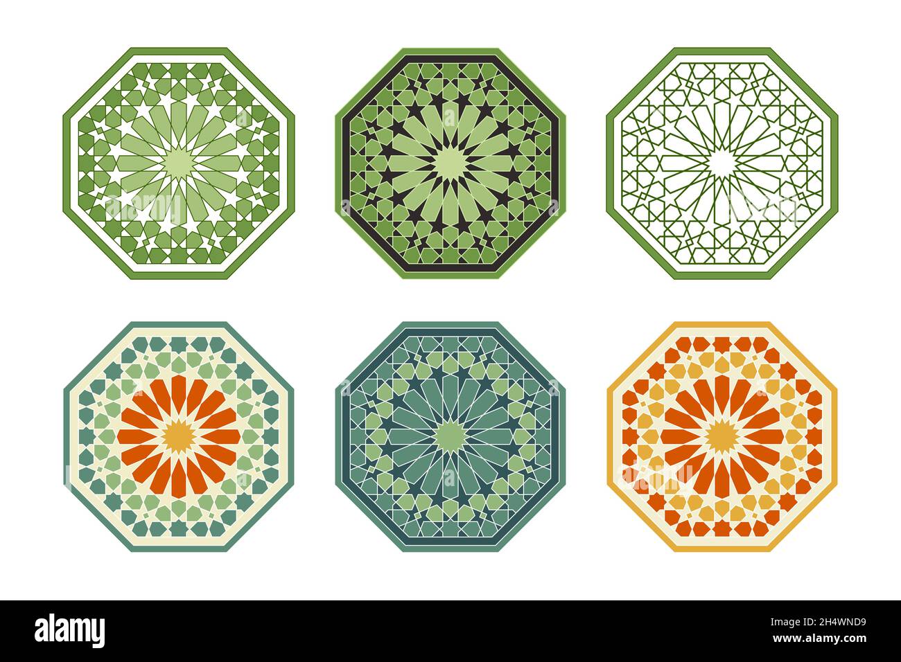 Persian geometric mosaic rosettes for Ramadan card Stock Vector Image ...