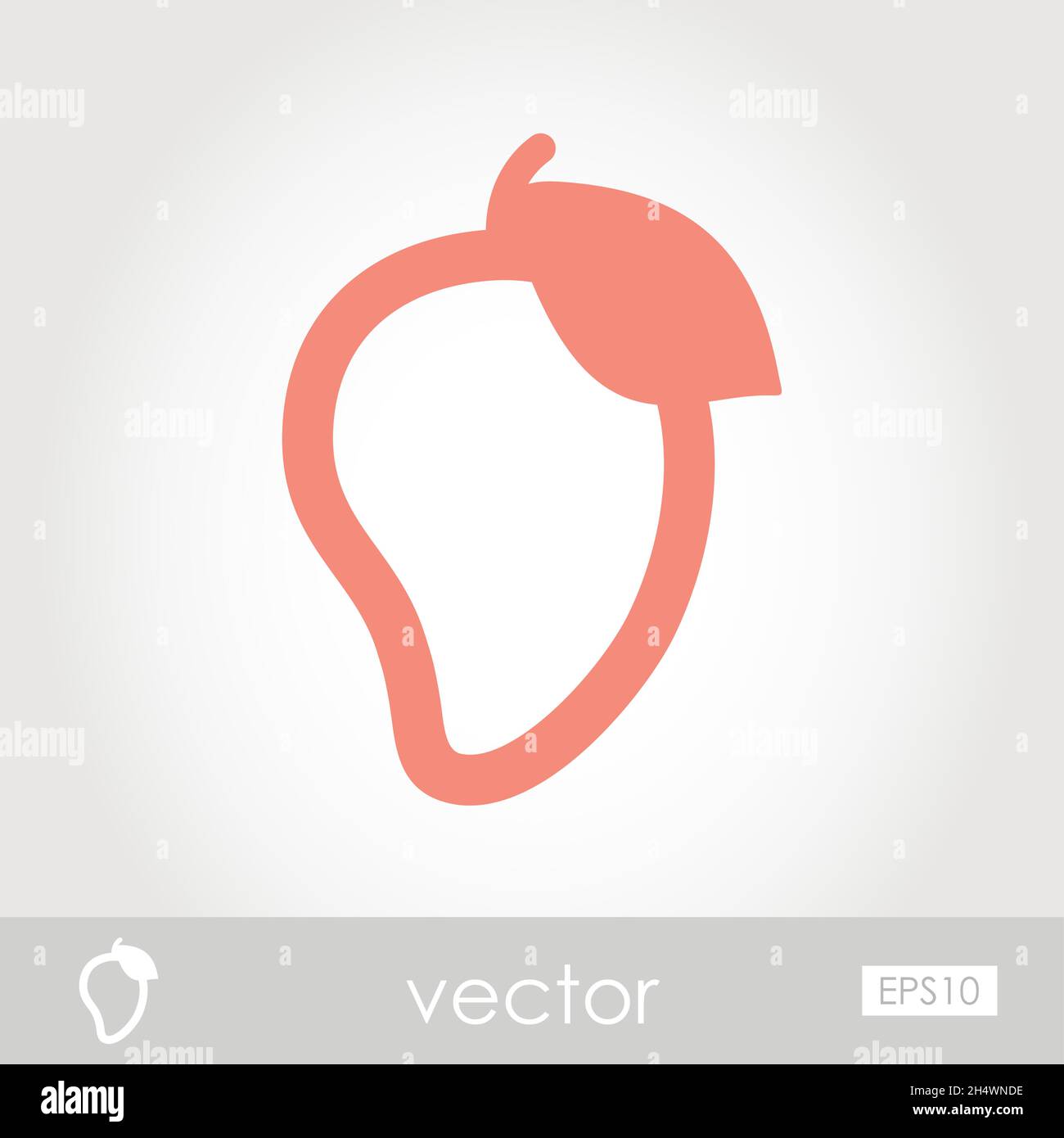 Mango outline icon. Tropical fruit. Vector illustration, eps 10 Stock ...