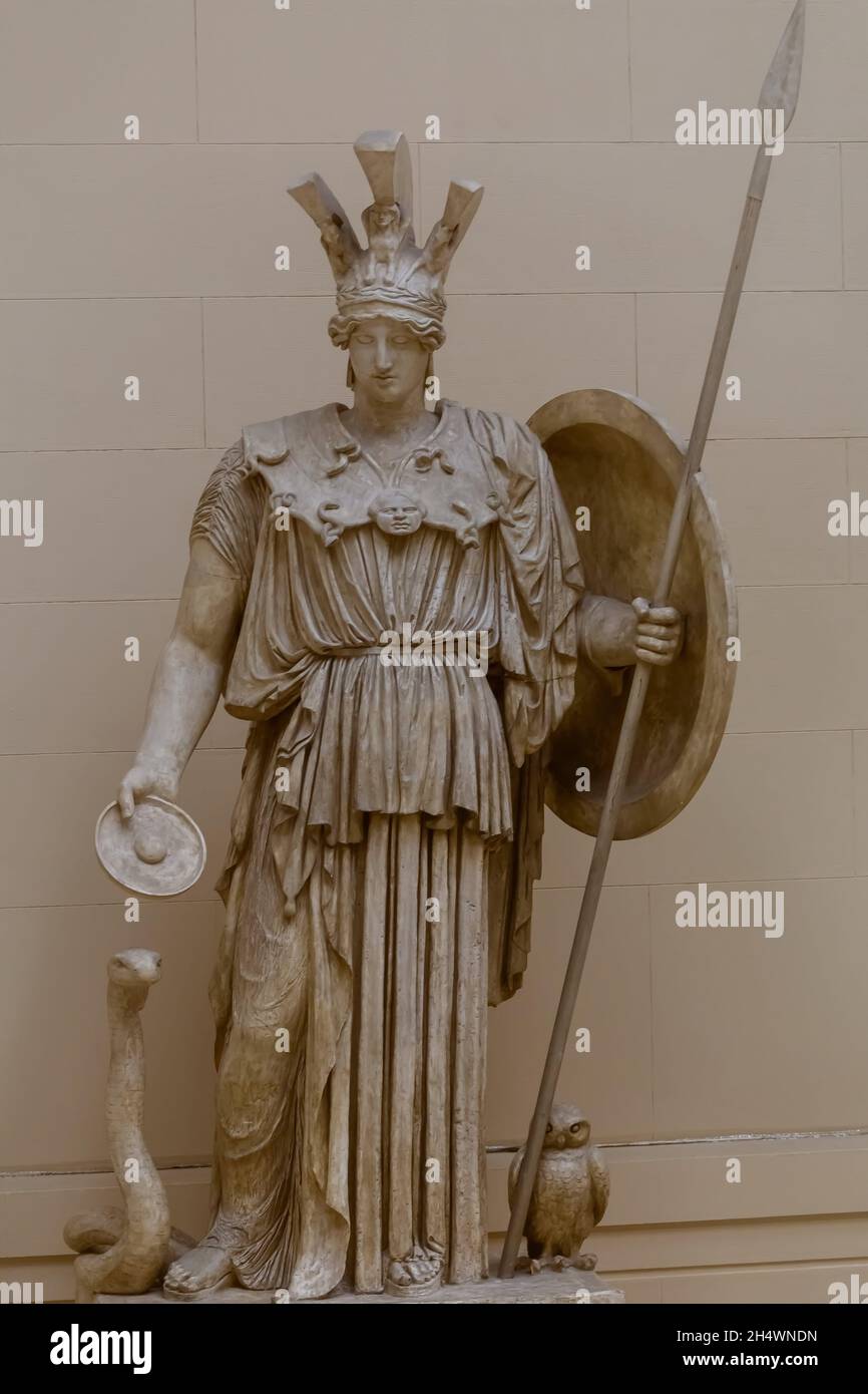 Plaster cast-reconstruction of Athena statue exhibited at The Pushkin ...
