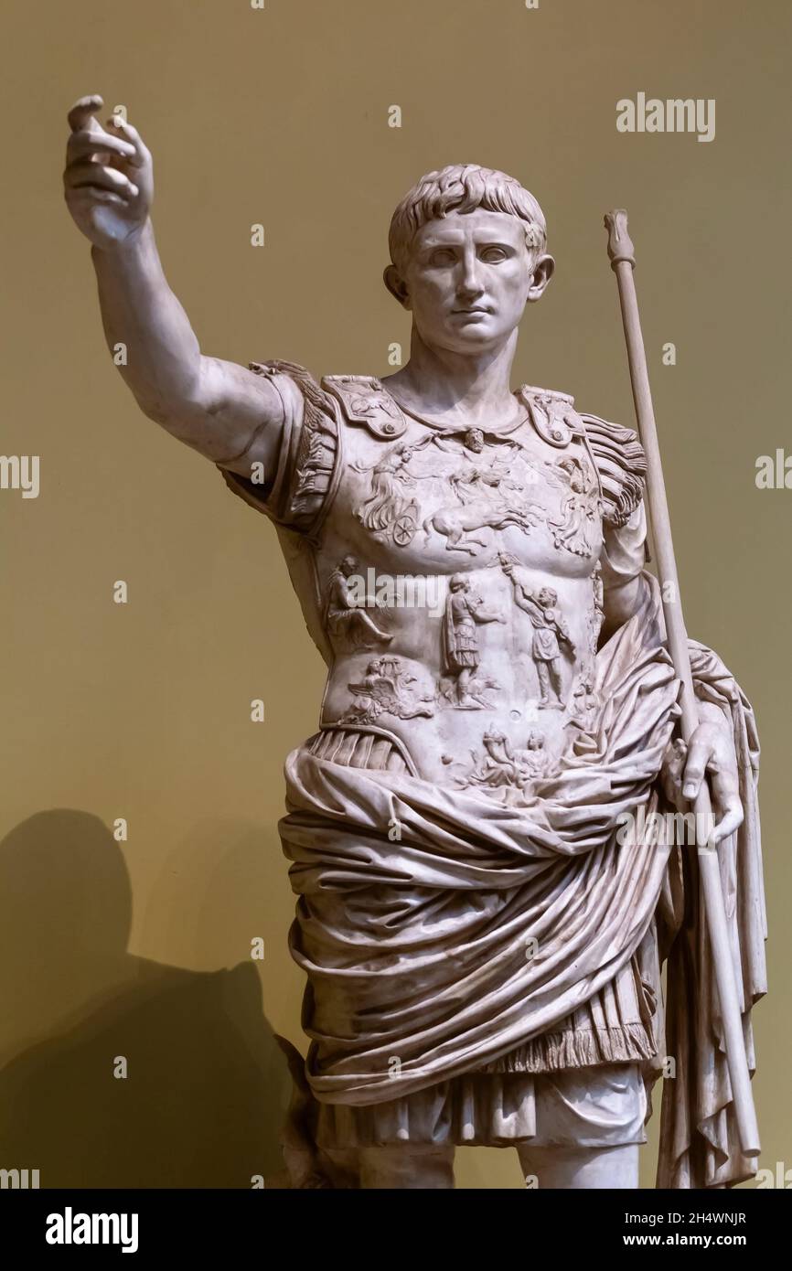 Statue of Caesar Octavian Augustus exhibited at The Pushkin State ...