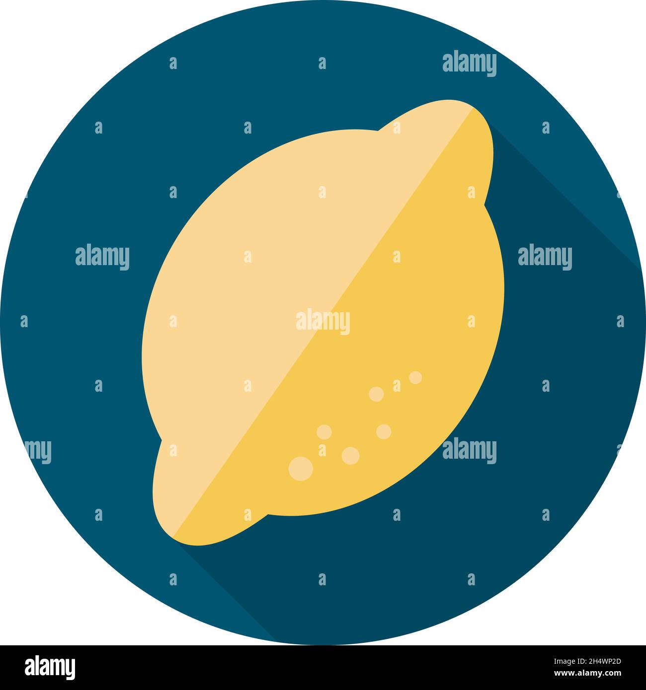 Lemon flat icon. Tropical fruit. Vector illustration, eps 10 Stock ...