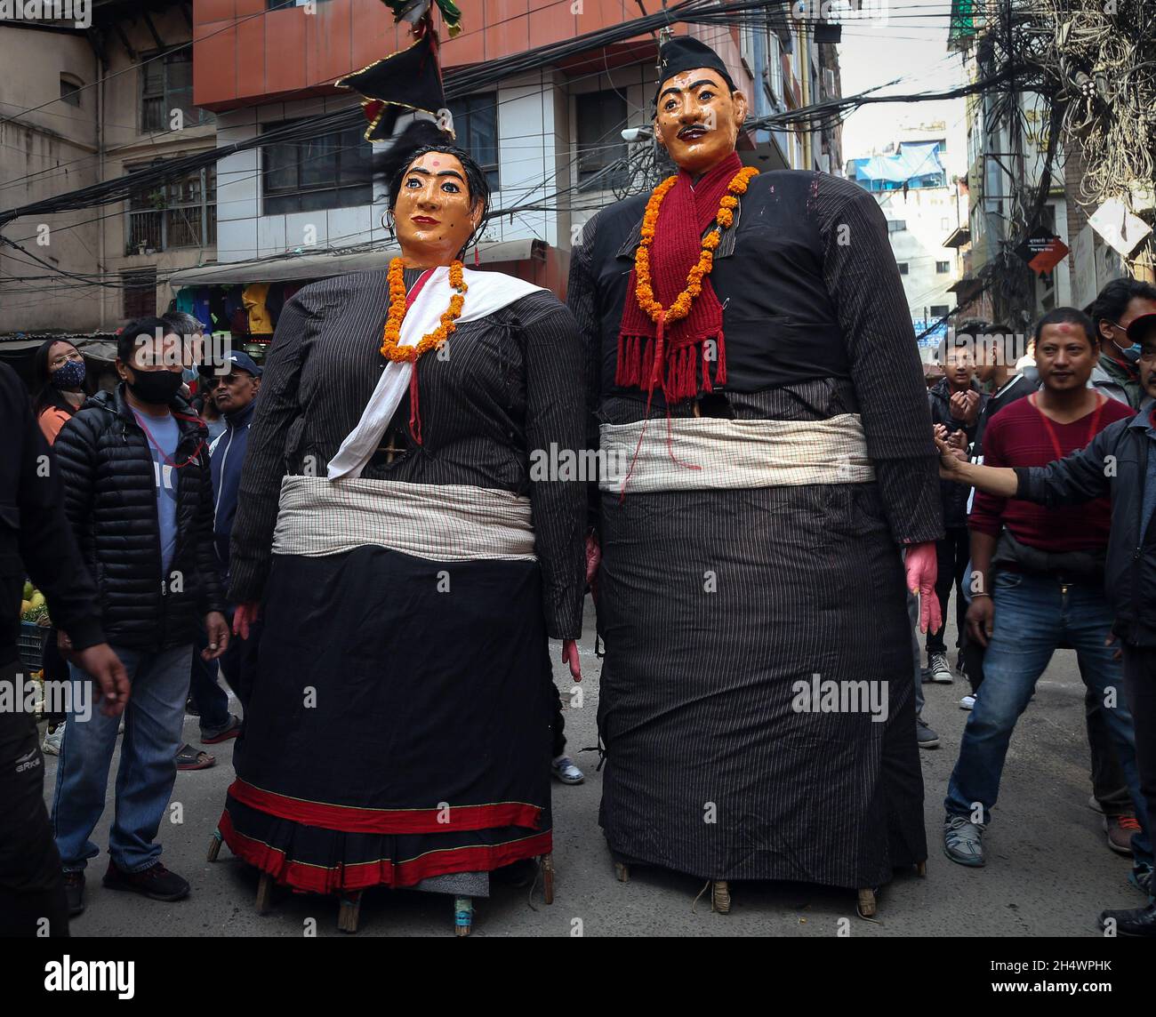 Kathmandu, Bagmati, Nepal. 5th Nov, 2021. People from ethnic Newar ...
