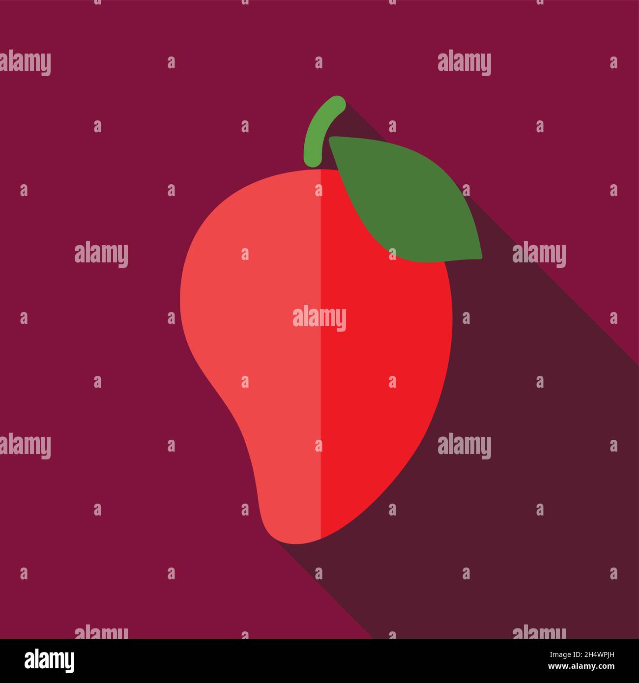 Mango flat icon. Tropical fruit. Vector illustration, eps 10 Stock ...