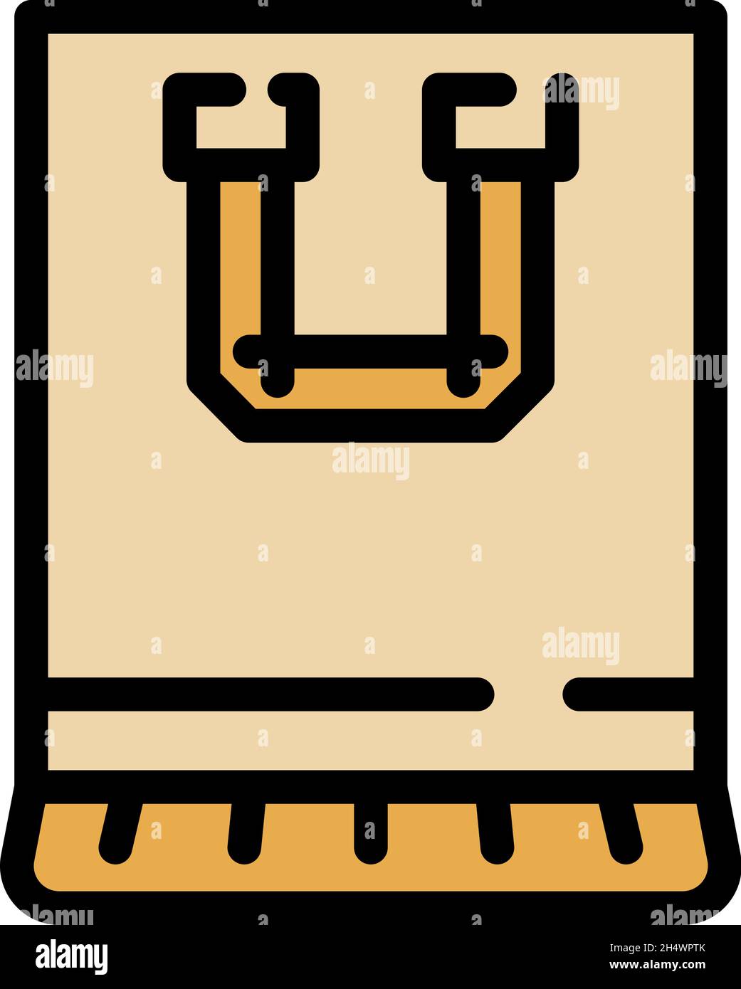 Clean eco bag icon. Outline clean eco bag vector icon color flat ...