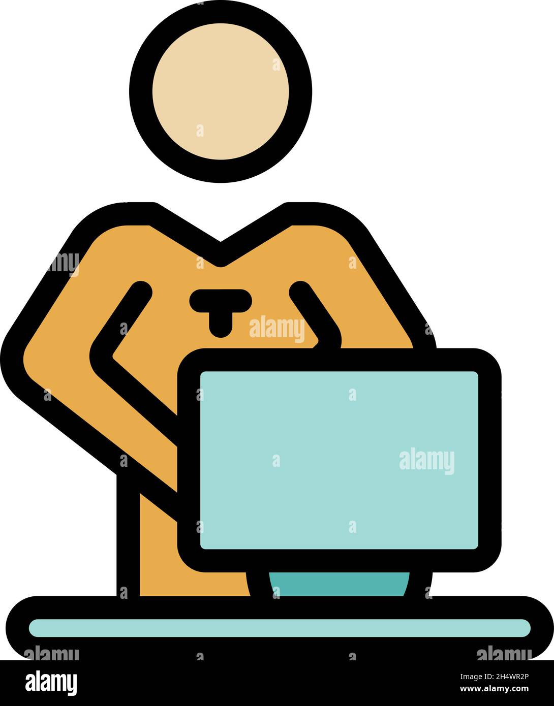 Office manager reliability icon. Outline office manager reliability ...