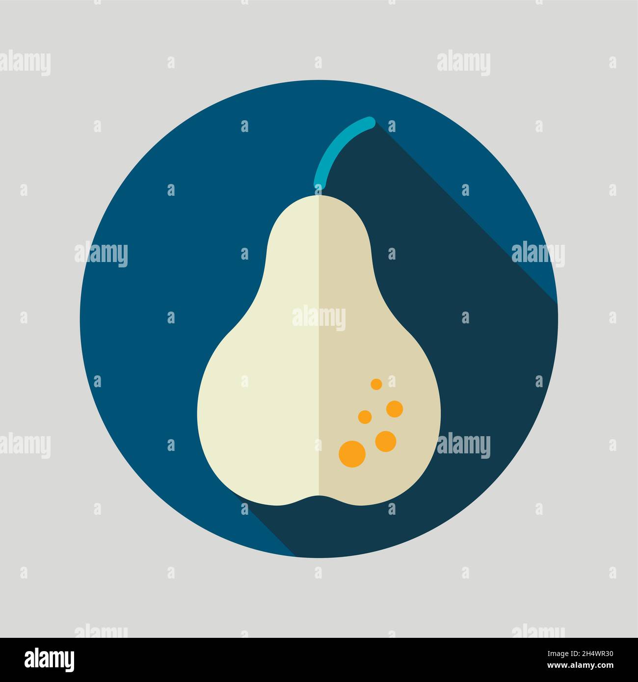 Pear flat icon with long shadow, eps 10 Stock Vector Image & Art - Alamy