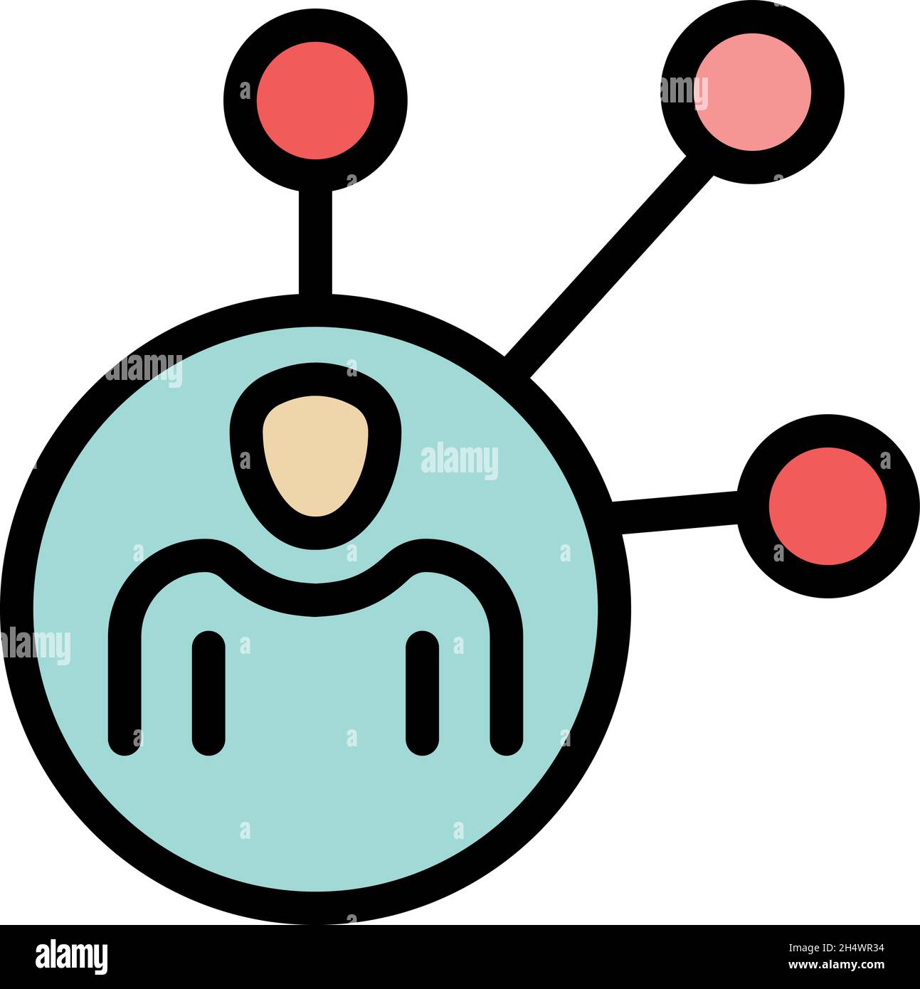 Scheme people reliability icon. Outline scheme people reliability ...