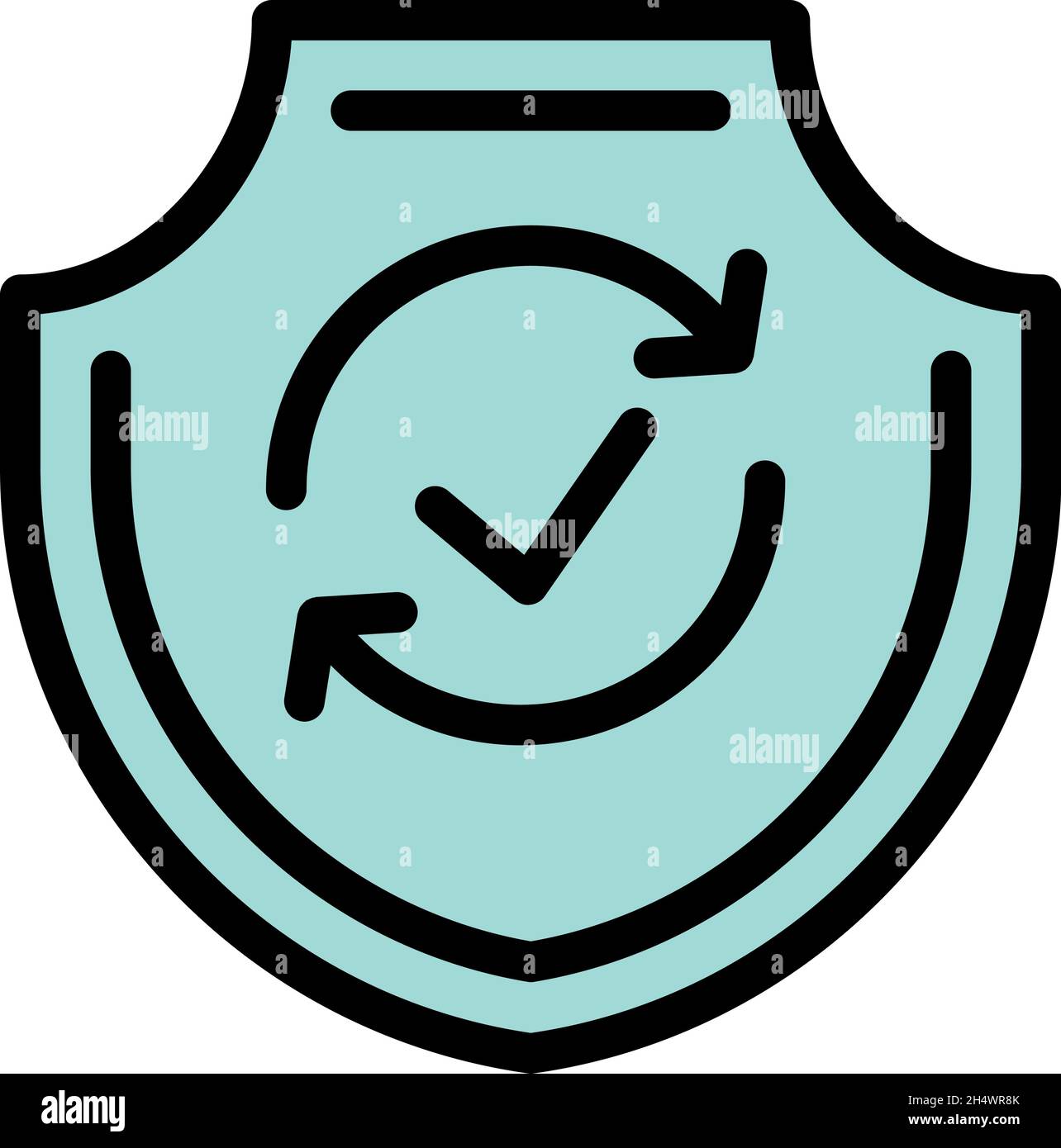 Reliability icon. Outline reliability vector icon color flat isolated ...