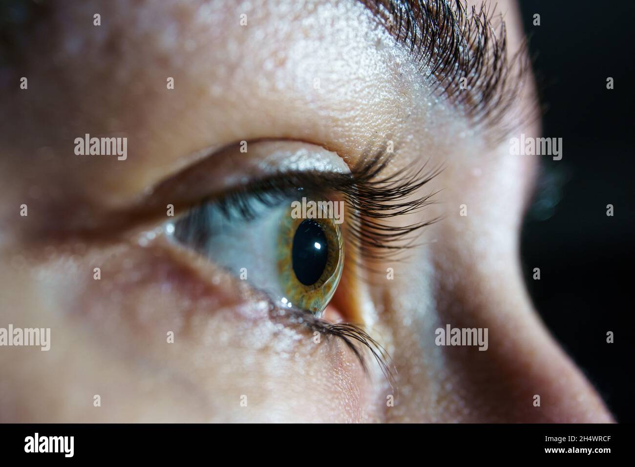 Dramatic close up female eye hi-res stock photography and images - Alamy
