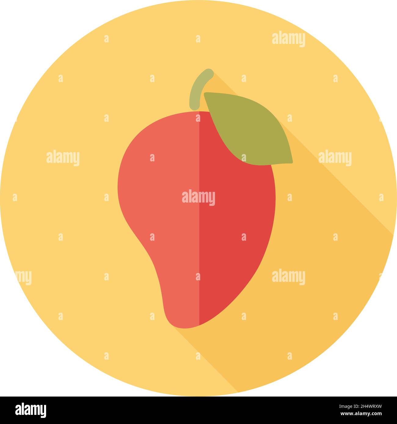 Mango flat icon. Tropical fruit. Vector illustration, eps 10 Stock ...