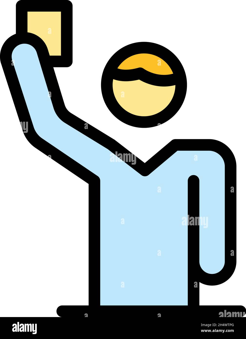 Referee icon. Outline referee vector icon color flat isolated Stock ...