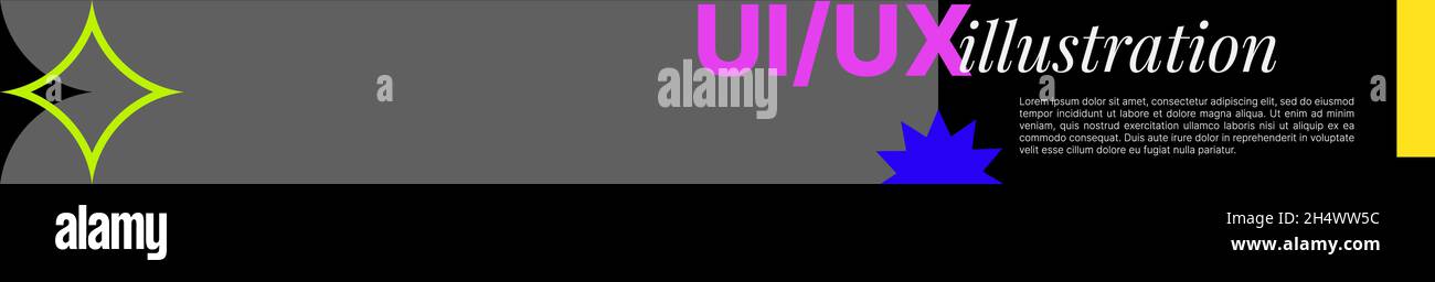 The header for Social Media. UI UX illustration design. Vector ...