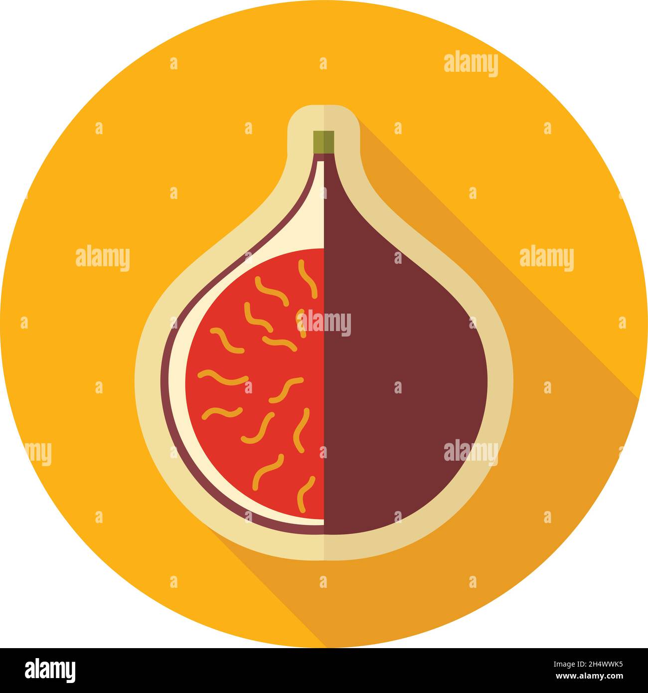 Fig flat icon. Tropical fruit. Vector illustration, eps 10 Stock Vector ...