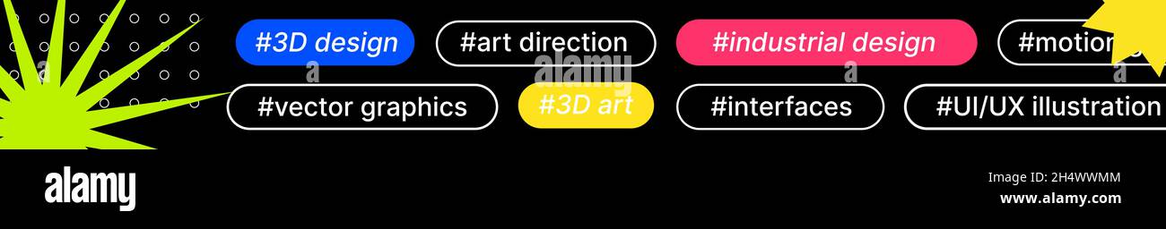 Graphic header. 3D design. Horizontal Cover for Social Media. Blog ...