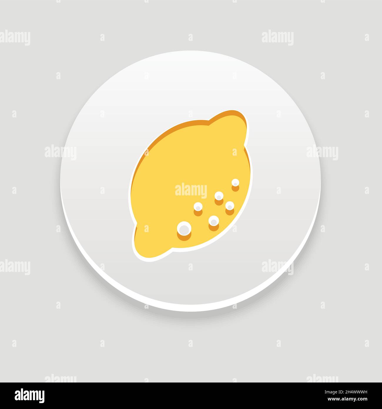 Illustration lemon fruit icon Stock Vector Images - Alamy