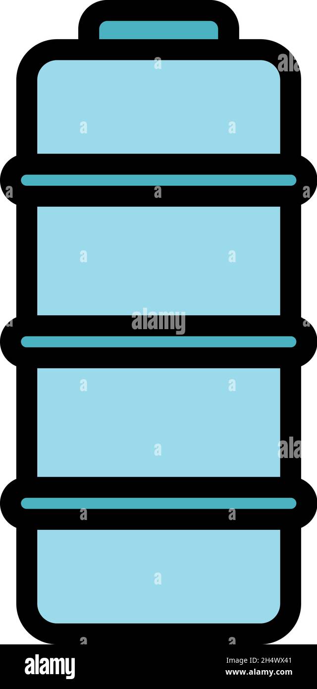 Full alkaline battery icon. Outline full alkaline battery vector icon ...
