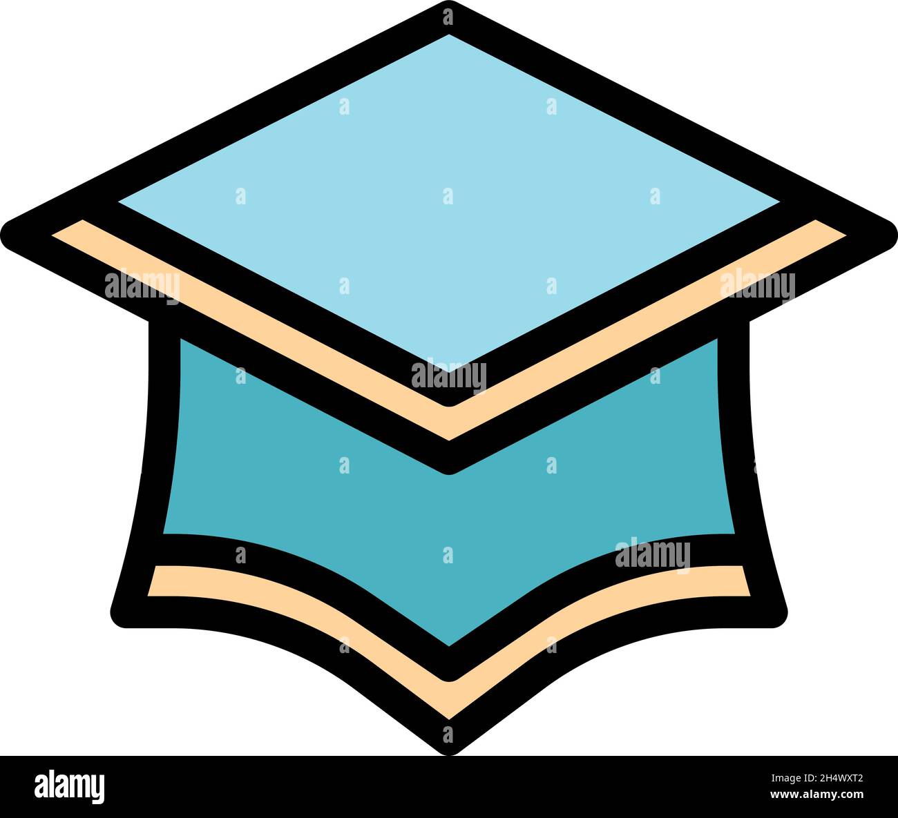 Achievement graduation hat icon. Outline achievement graduation hat ...