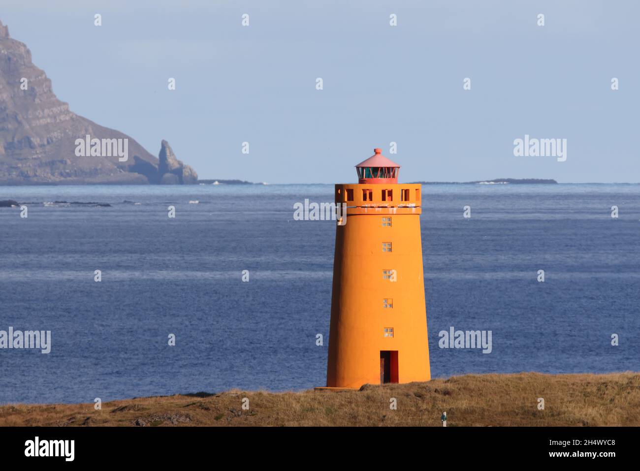 Vattarnes Lighthouse, Reydarfjordur, Iceland Stock Photo - Alamy
