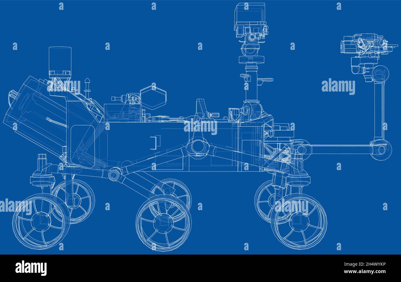 Mars Rover. Vector rendering of 3d Stock Vector Image & Art - Alamy