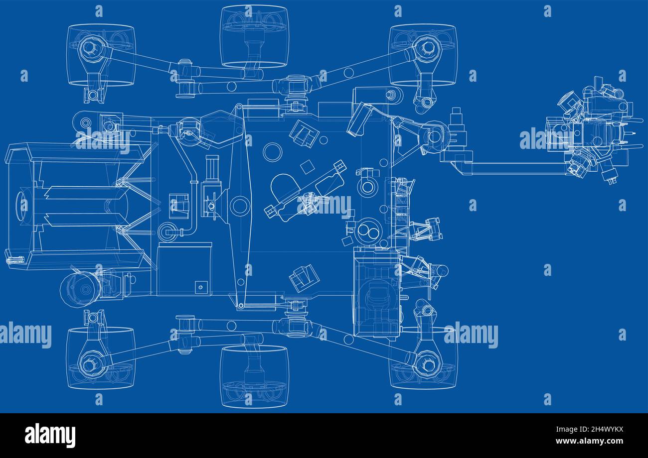 Mars Rover. Vector rendering of 3d Stock Vector Image & Art - Alamy