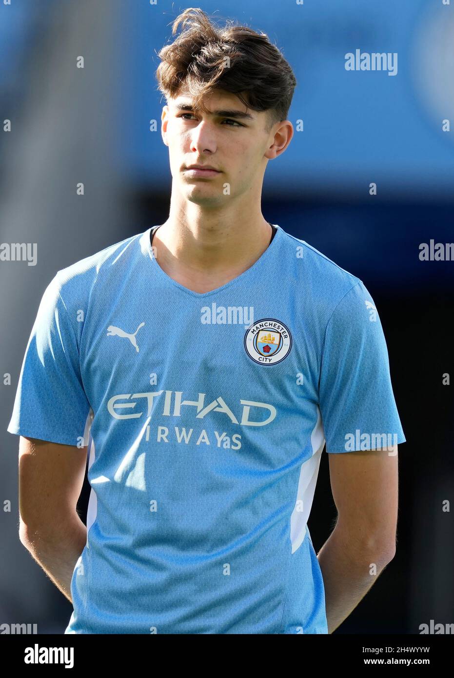 Manchester, UK. 3rd Nov, 2021. Finley Burns of Manchester City during ...