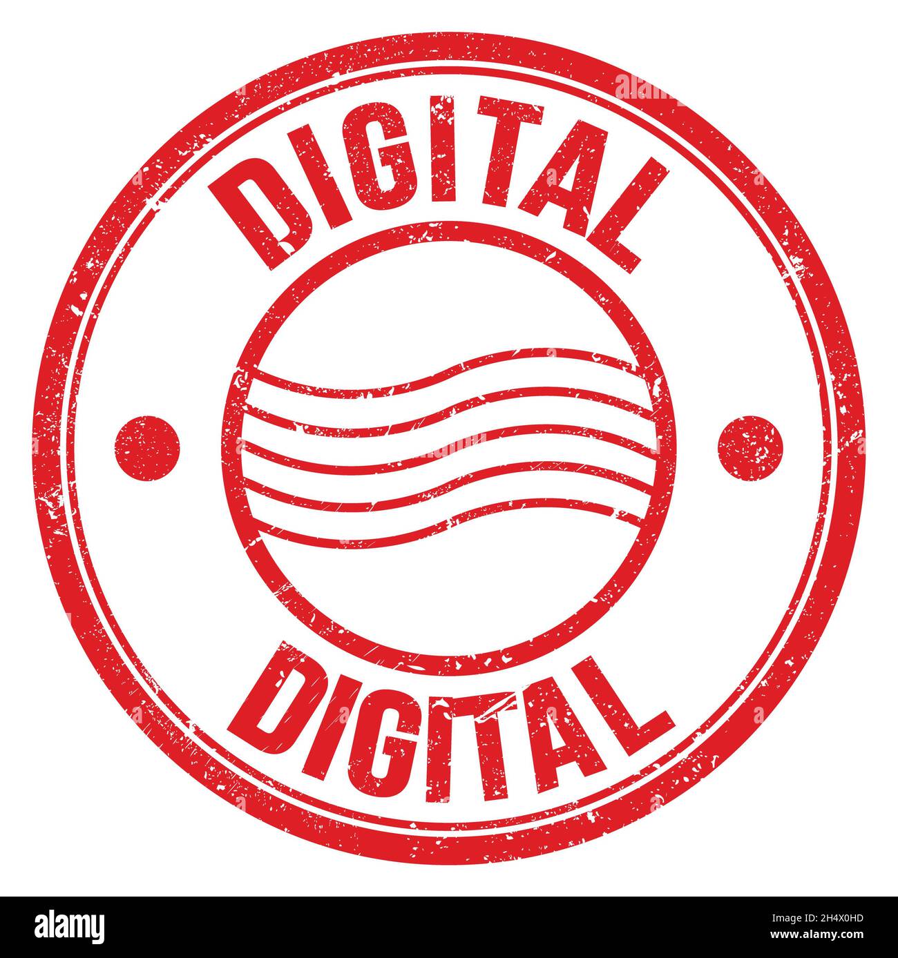 DIGITAL word written on red round postal stamp sign Stock Photo - Alamy