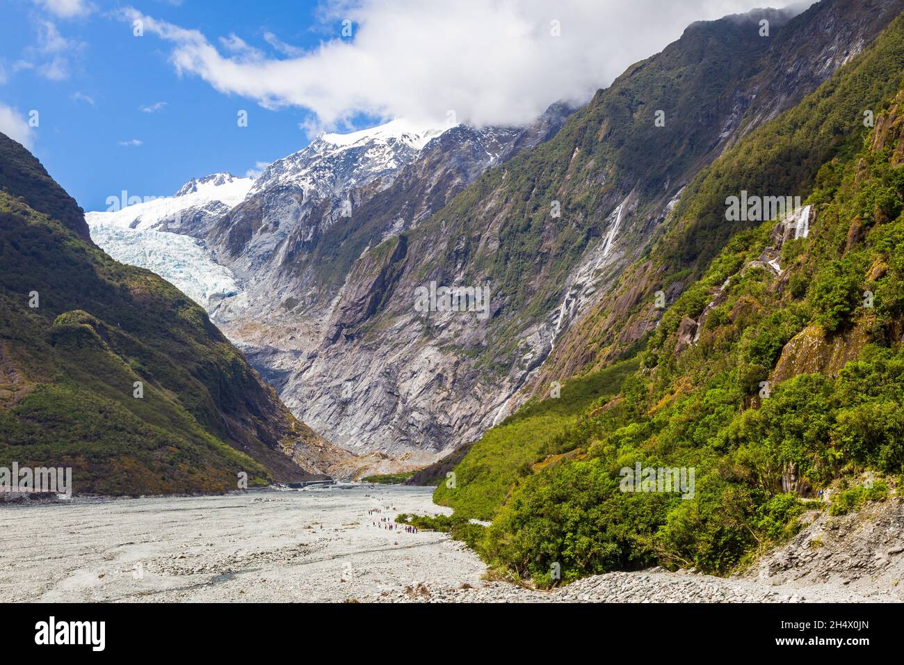 Franz Joseph Glacier. Beautiful mountain valley. South Island, New ...