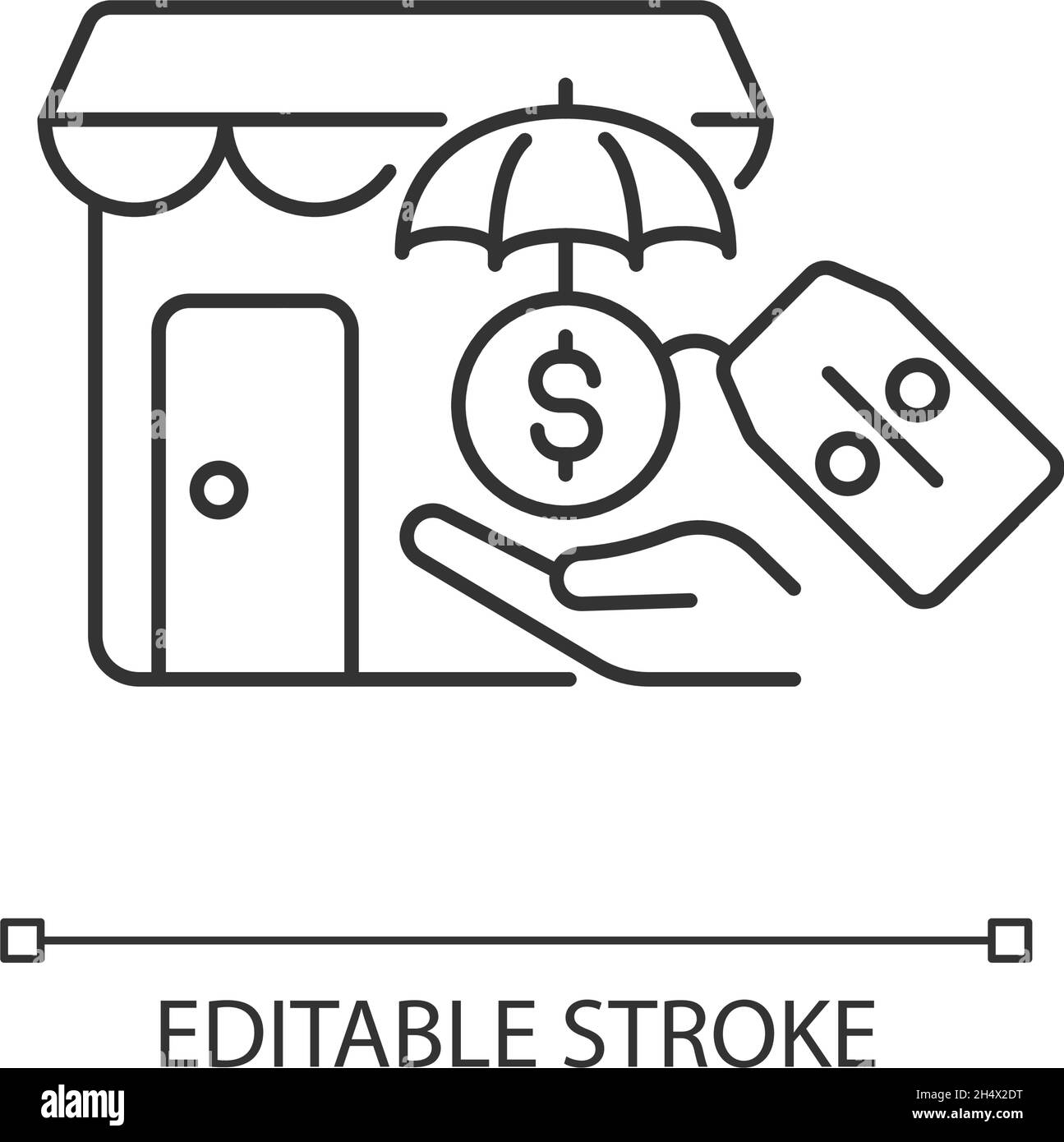 Small business insurance discounts linear icon Stock Vector Image & Art ...