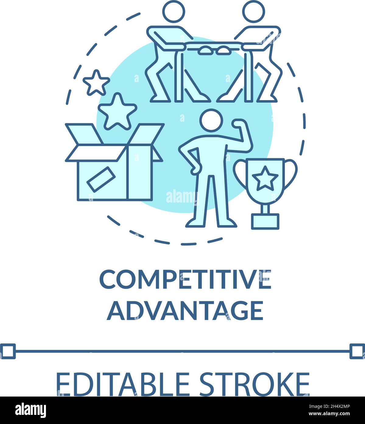 Competitive advantage blue concept icon Stock Vector Image & Art - Alamy