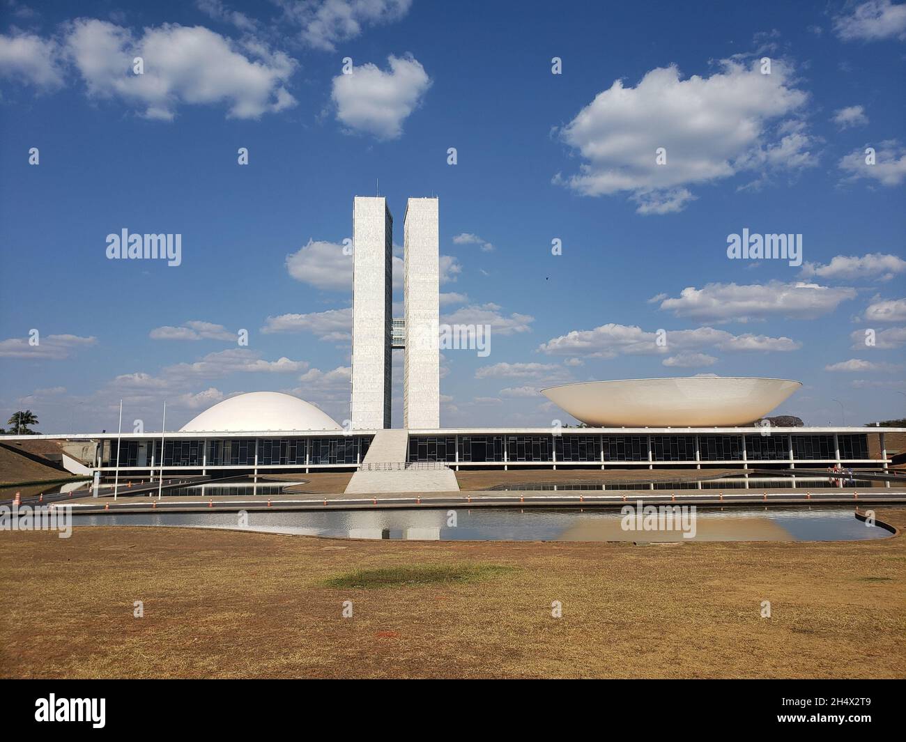 BRASILIA, BRAZIL - Aug 25, 2019: The National Congress building on the ...