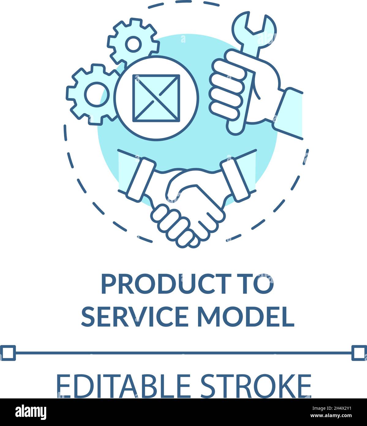 Product to service model blue concept icon Stock Vector Image & Art - Alamy