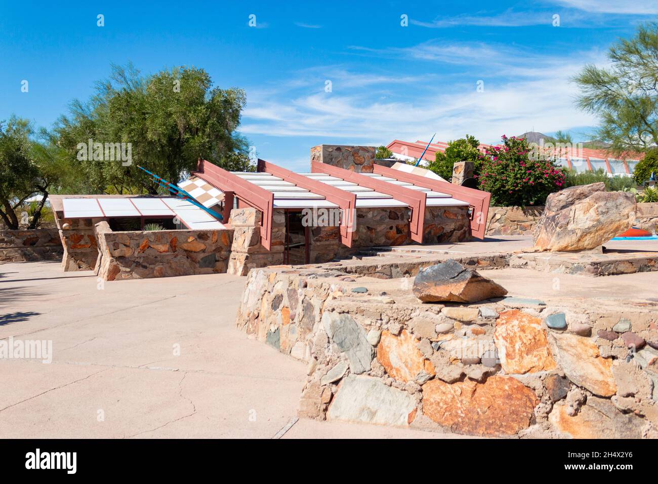 Taliesin West architect Frank Lloyd Wright's winter home and school in the desert in Scottsdale ...