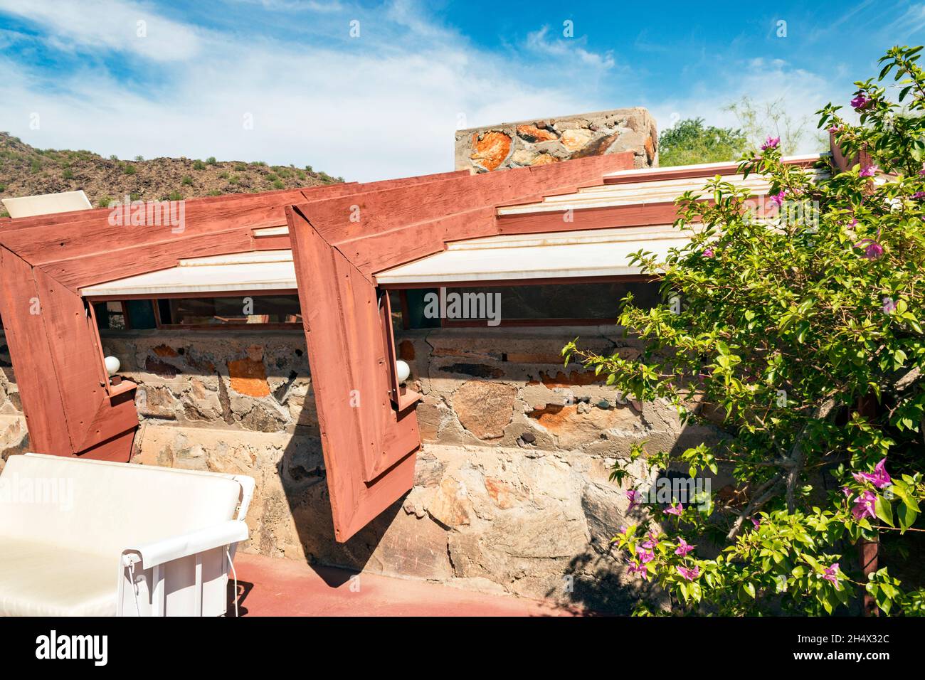 Taliesin West architect Frank Lloyd Wright's winter home and school in the desert in Scottsdale ...