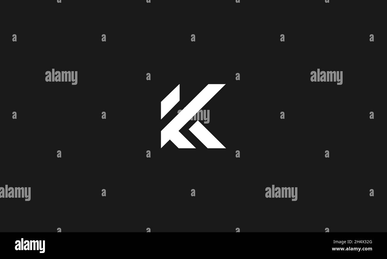 LETTER K LOGO DESIGN WITH NEGATIVE SPACE EFFECT FOR ILLUSTRATION USE ...
