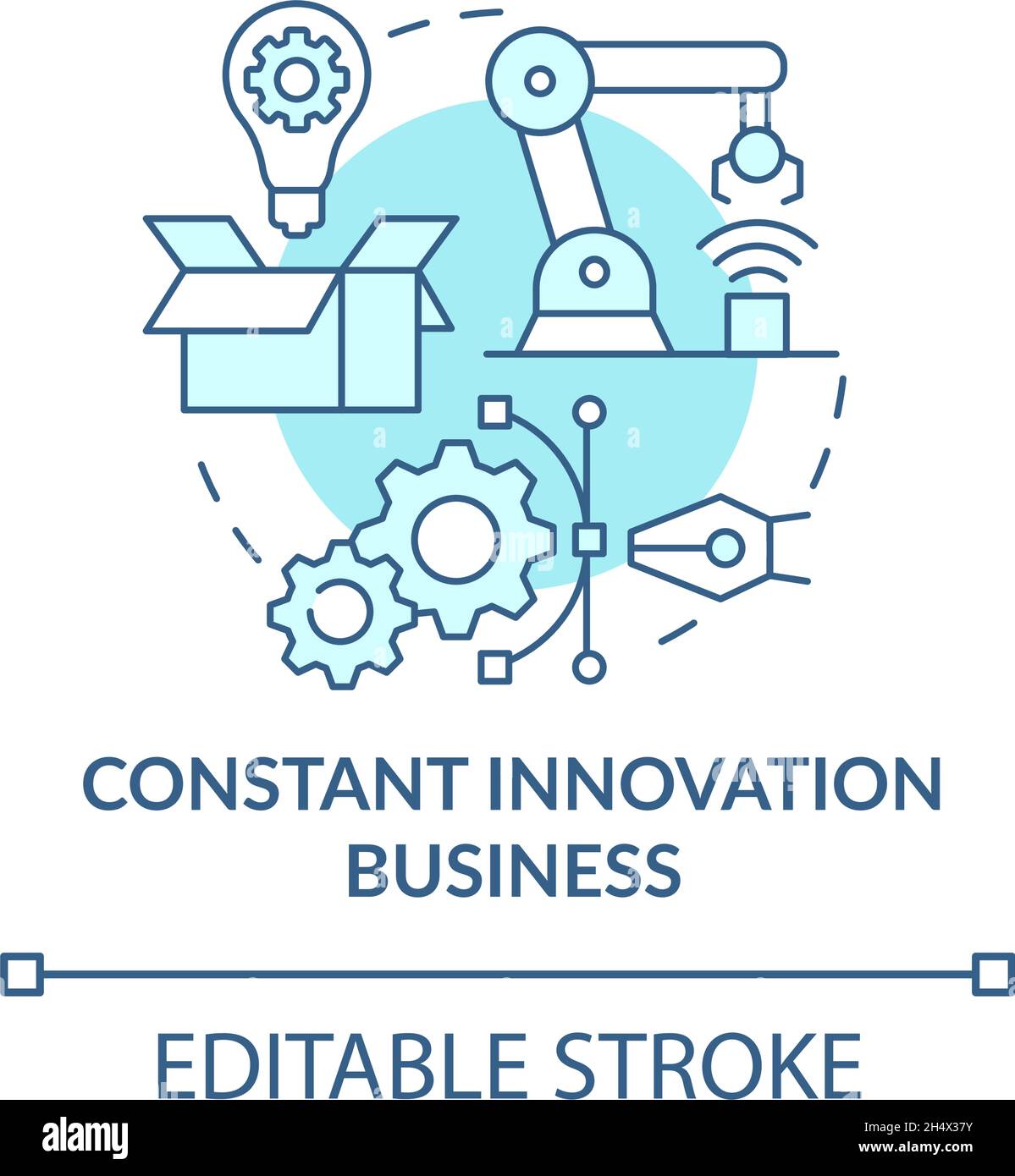 Constant innovation business blue concept icon Stock Vector Image & Art ...