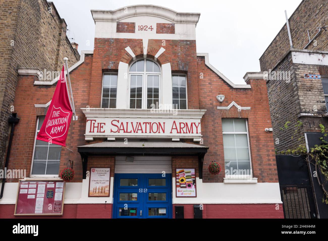 The entrance to the Salvation Army building on Portobello Road, London ...