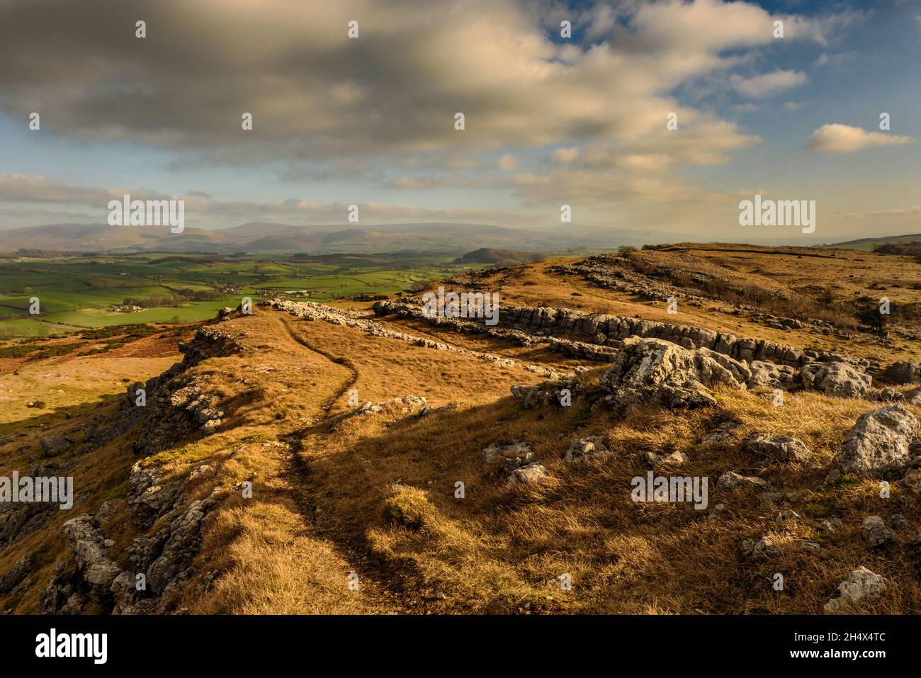 Limestone Scenery on Farleton Fell near Milnthorpe in Cumbria Stock ...