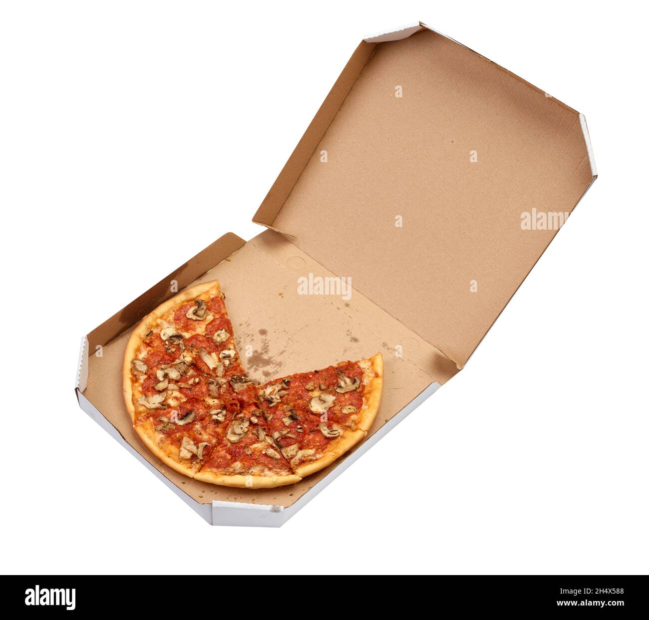 pizza box food cardboard delivery package meal dinner lunch Stock Photo ...
