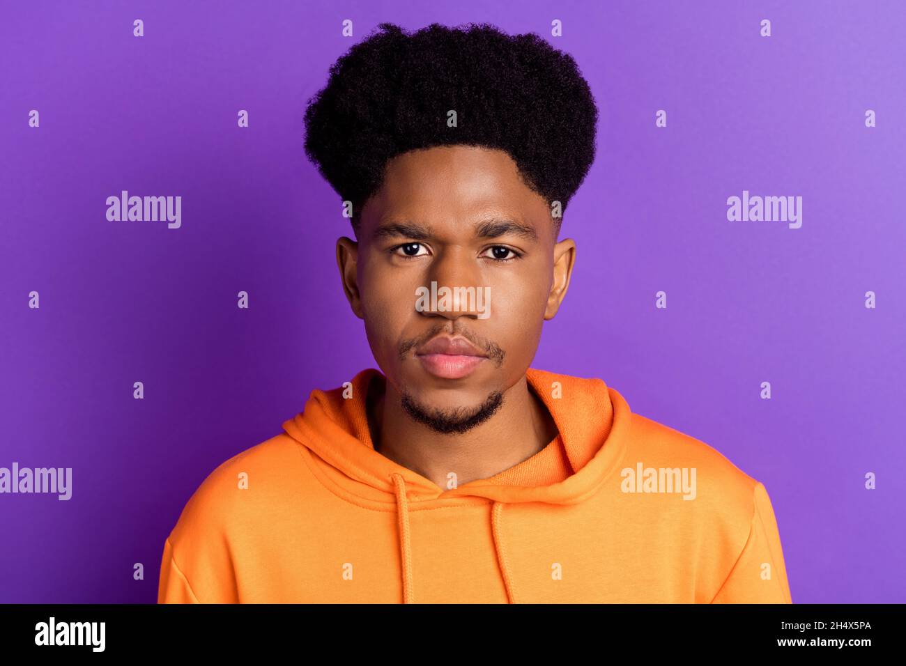 Photo of young handsome african guy serious confident concentrated ...