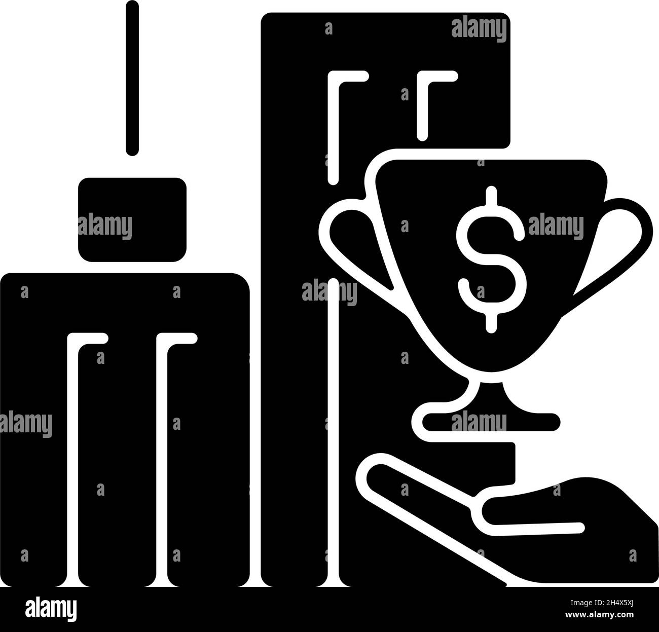 Corporate grant black glyph icon Stock Vector Image & Art - Alamy