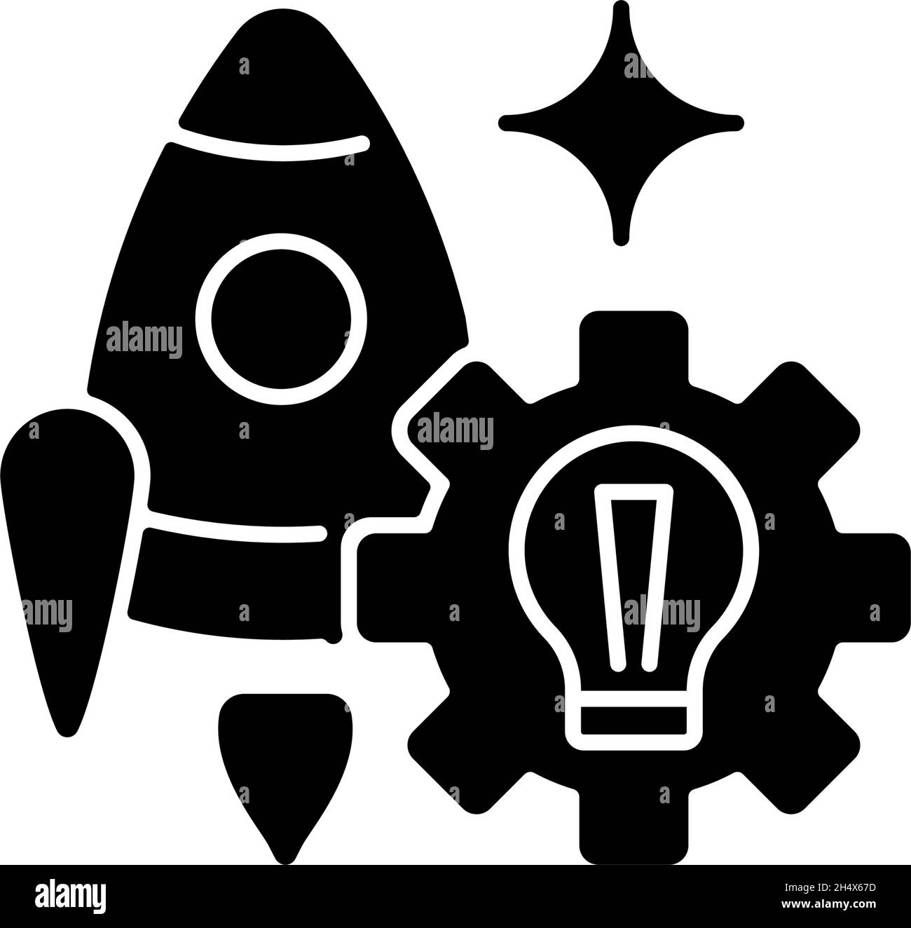 Startup black glyph icon Stock Vector Image & Art - Alamy
