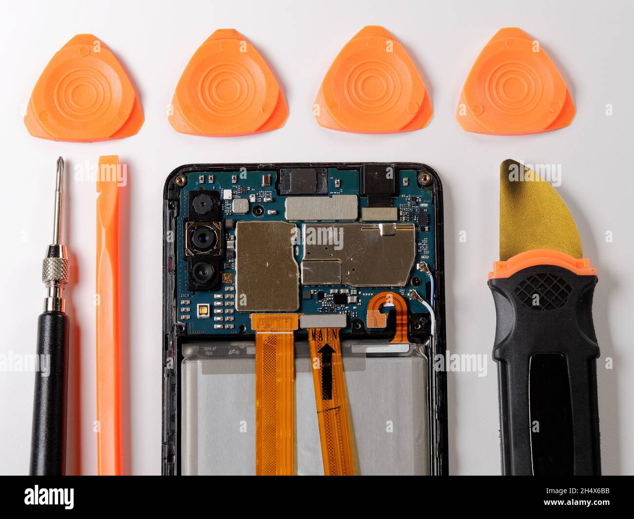 Tools for Repairing Faulty Mobile Phone. Electronic Smartphone ...