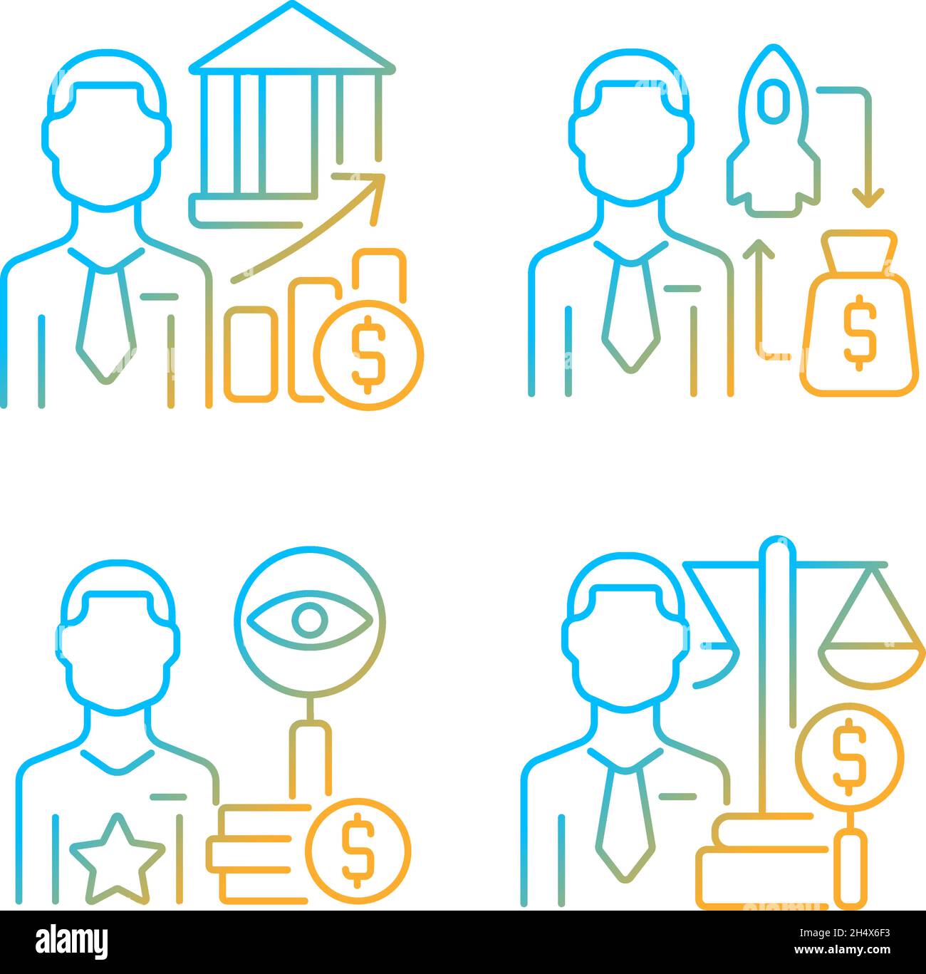 Analysis investment icon linear Stock Vector Images - Alamy