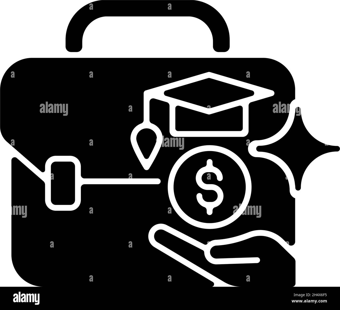 Grants for employee training black glyph icon Stock Vector Image & Art ...