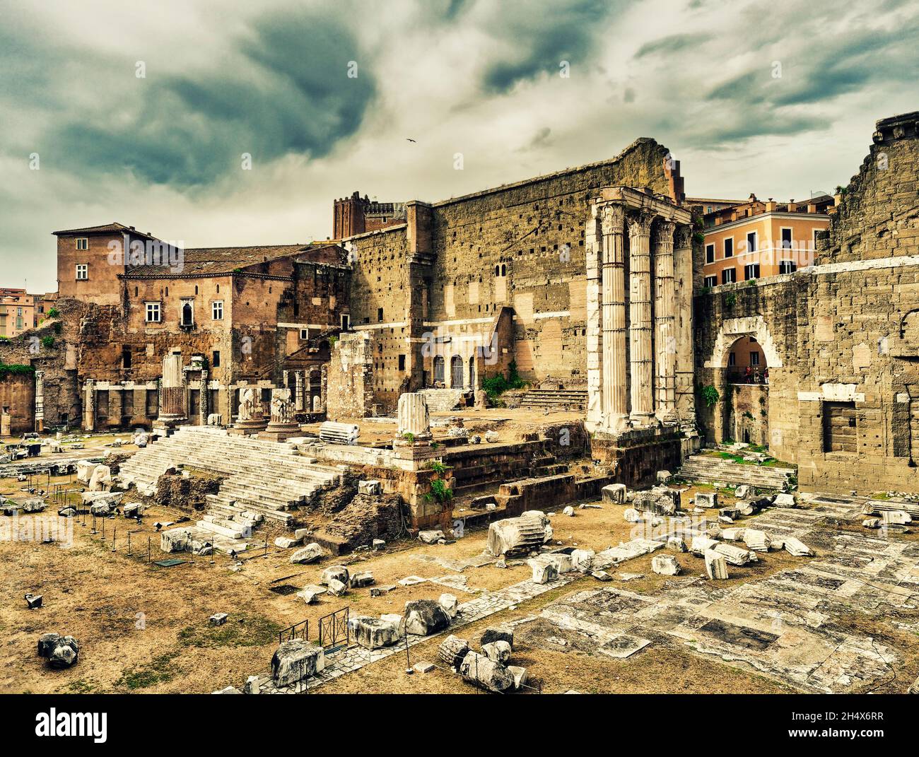 The Forum Of Augustus In Rome, Italy Ancient Romans history remains ...