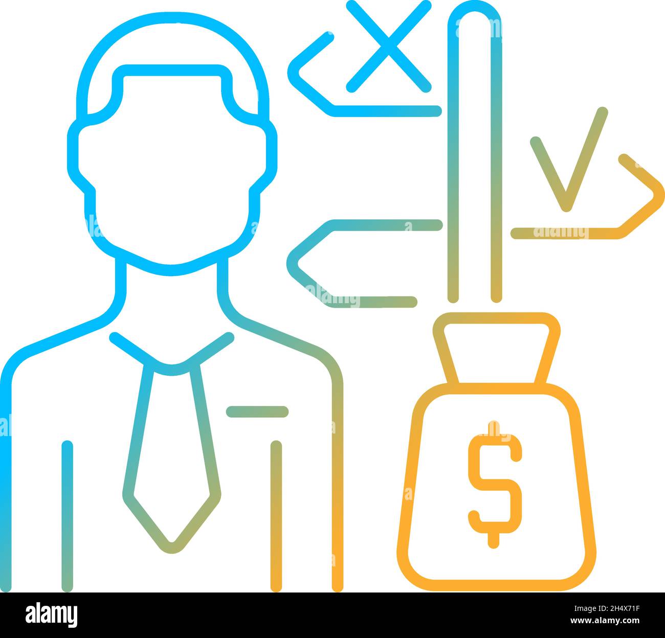 Asset manager gradient linear vector icon Stock Vector Image & Art - Alamy