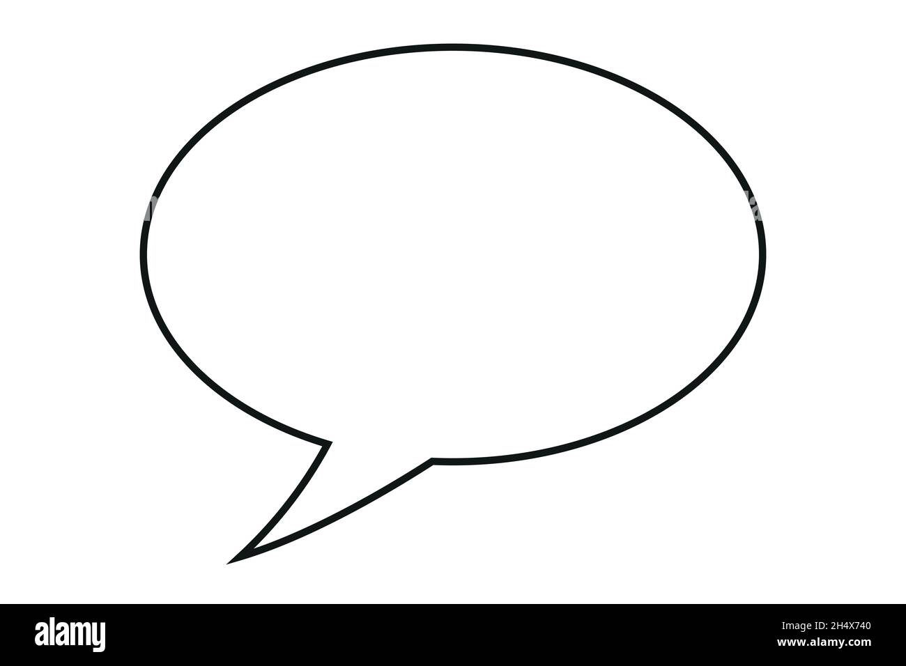 empty chat bubble isolated on white vector illustration Stock Photo - Alamy